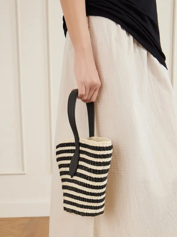 LIFFNER Sprout Striped Sisal Shoulder Bag - Neutrals