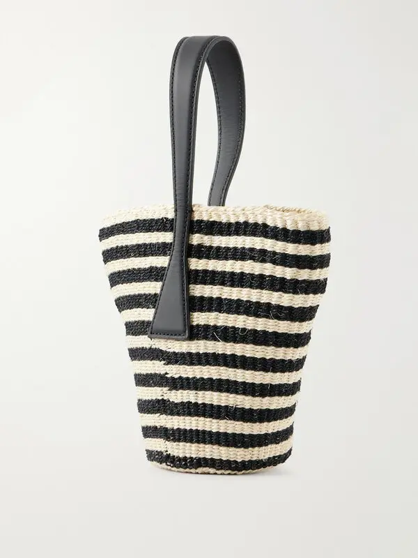 LIFFNER Sprout Striped Sisal Shoulder Bag - Neutrals