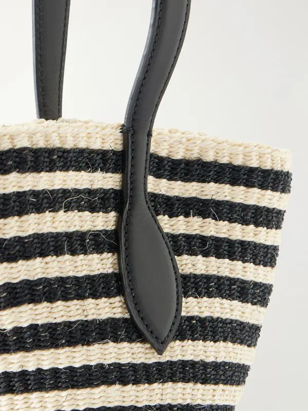 LIFFNER Sprout Striped Sisal Bucket Bag - Neutrals