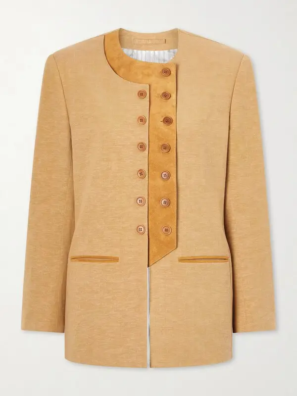 Giuliva Heritage Lara Linen-blend Blazer - Metallic