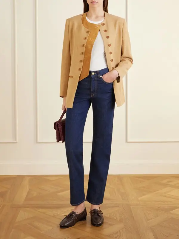 Giuliva Heritage Lara Linen-blend Blazer - Metallic