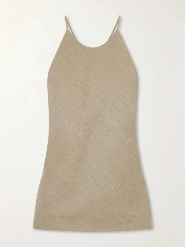 Calvin Klein Erin Halter Neck Tank - Beige
