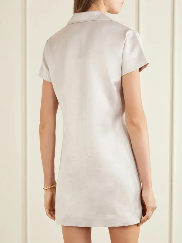 Bernadette York Dupioni Mini Shirt Dress