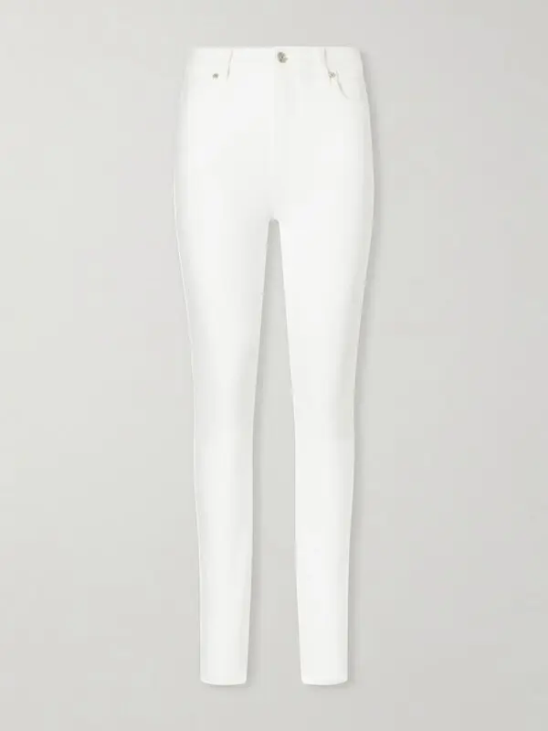 FRAME Le High Skinny High-rise Jeans - White