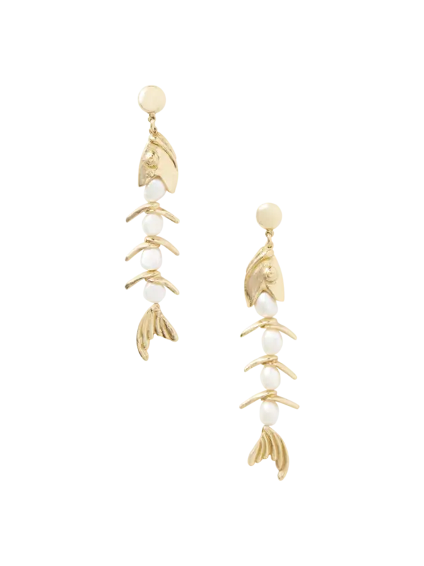ALEMAIS Calypso Gold-tone And Pearl Drop Earrings - Multi
