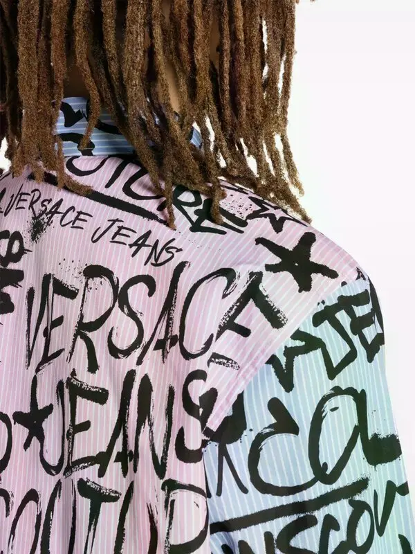 Versace Logo-print Cotton Shirt