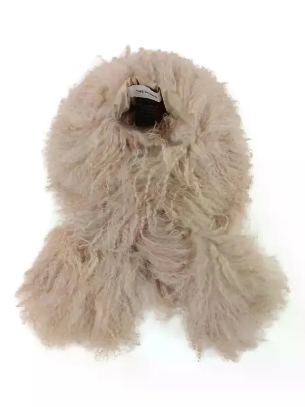 YVES SALOMON Long-fur Scarf - Neutrals