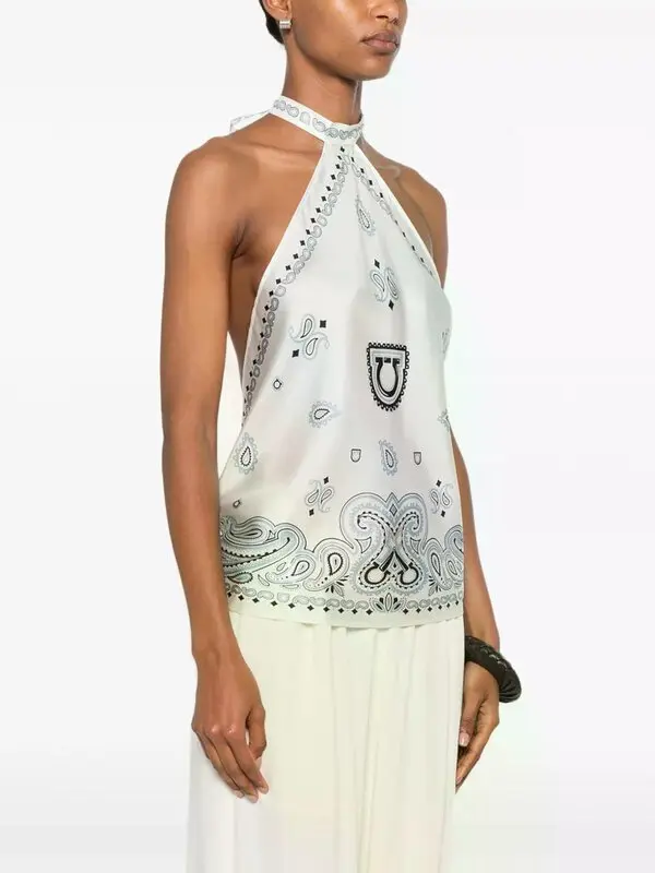 FERRAGAMO Paisley Print Halterneck Top