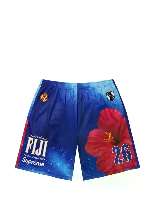 Supreme Fiji Graphic Print Shorts - Blue