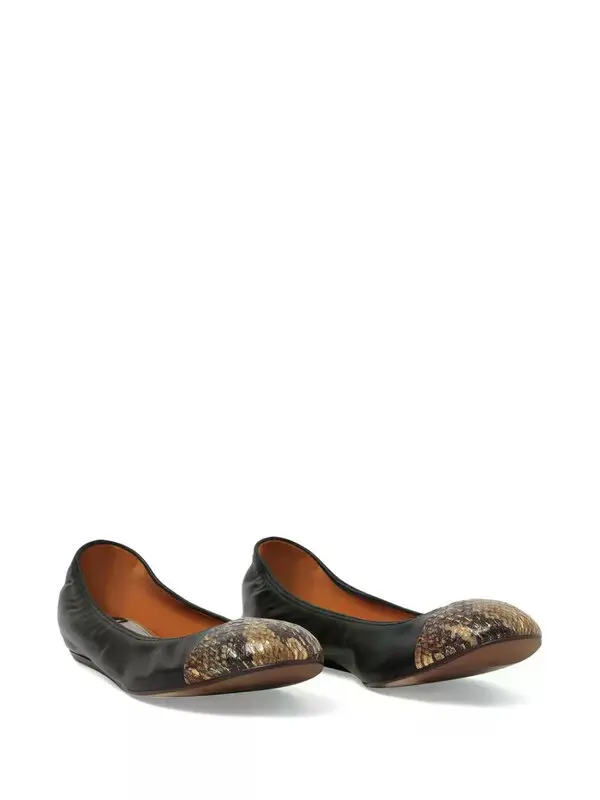 LANVIN Cap-toe Ballet Flats - Black