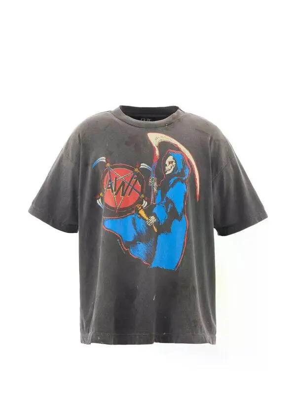 SAINT MXXXXXX Graphic-print T-shirt - Black