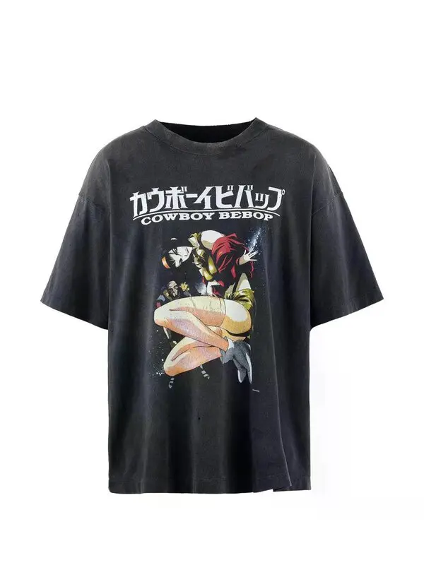 SAINT MXXXXXX X Cowboy Bebop Graphic-print T-shirt - Black