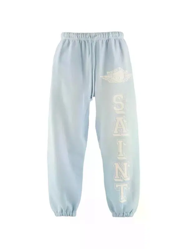 SAINT MXXXXXX Logo-print Track Pants - Blue