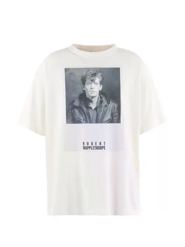 SAINT MXXXXXX X Robert Mapplethorpe Portrait-print T-shirt - White