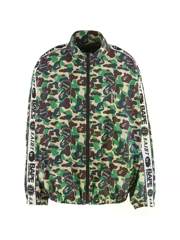 SAINT MXXXXXX Camouflage Logo Tape Jacket - Green