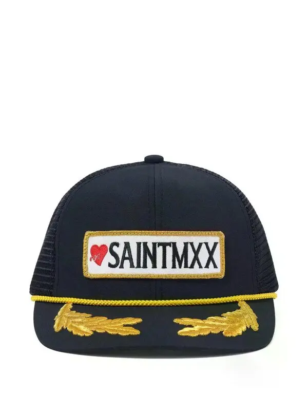SAINT MXXXXXX Logo Patch Baseball Cap - Black