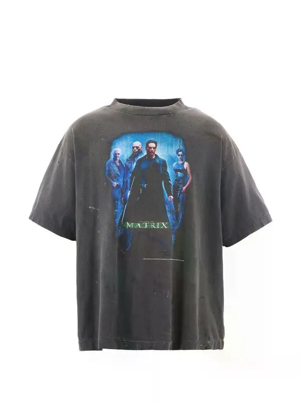 SAINT MXXXXXX The Matrix Graphic-print T-shirt - Grey