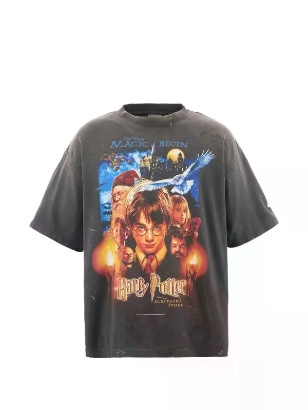 SAINT MXXXXXX X Harry Potter Graphic-print T-shirt - Black