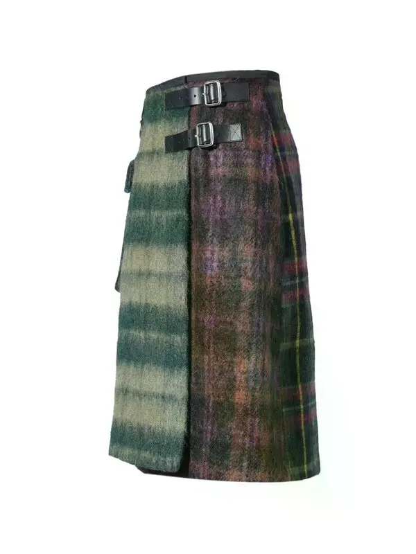 NICHOLAS DALEY Tartan-check Klit Wrap Skirt