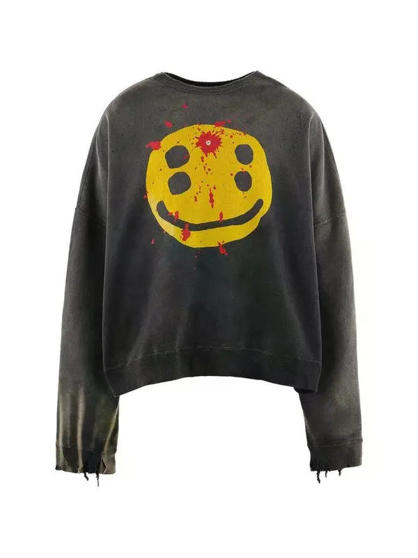 SAINT MXXXXXX Graphic Print Distressed Sweatshirt