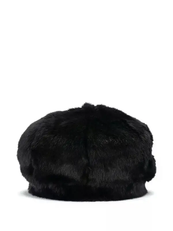 BASICKS Embroidered Logo Faux-fur Beret