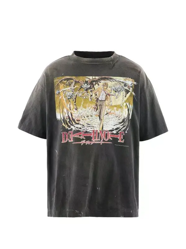 SAINT MXXXXXX X Death Note Graphic-print T-shirt - Grey