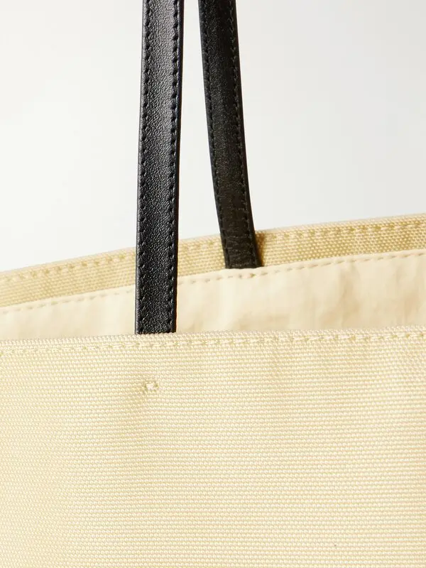 VALESQUE Parcel Leather-trimmed Canvas Tote