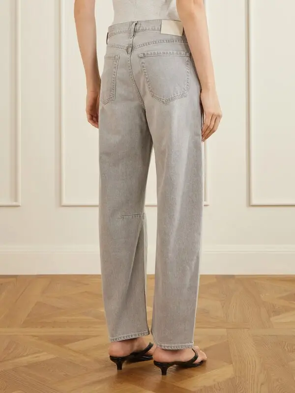 Citizens Of Humanity Miro Mid-rise Barrel-leg Jeans In Wash - Gray