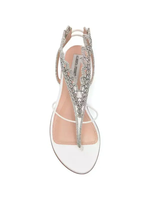 Alberta Ferretti Embellished Thong Sandals