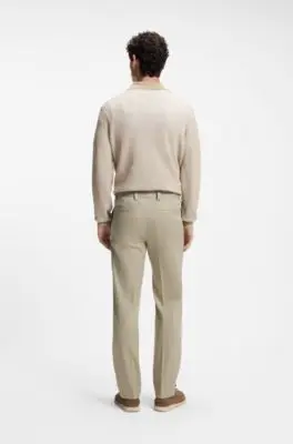 BOSS Straight-fit Stretch Twill Trousers