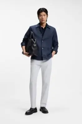 BOSS Relaxed-fit Overshirt In Italian-made Linen Twill