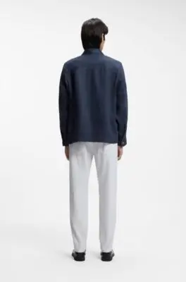 BOSS Relaxed-fit Overshirt In Italian-made Linen Twill
