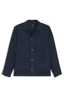 BOSS Relaxed-fit Overshirt In Italian-made Linen Twill