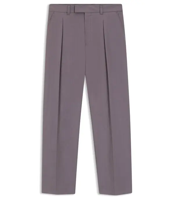 BOSS Relaxed-fit Stretch Cotton Trousers With Pleats