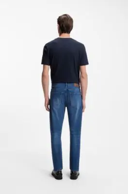 BOSS Regular-fit Jeans In Super-soft Stretch Denim - Blue