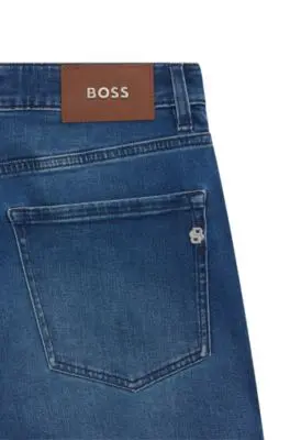 BOSS Regular-fit Jeans In Super-soft Stretch Denim - Blue