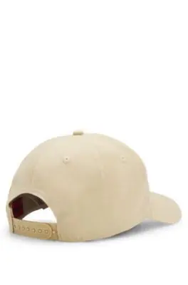 Hugo Embroidered Logo Cotton Twill Cap - Beige