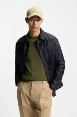 Hugo Embroidered Logo Cotton Twill Cap - Beige