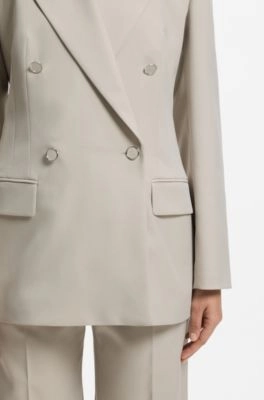 Hugo Double-breasted Relaxed-fit Blazer