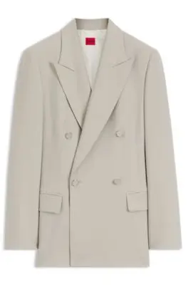 Hugo Double-breasted Relaxed-fit Blazer