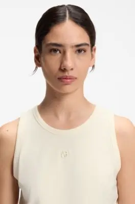 BOSS Slim-fit Embroidered Cotton Tank Top