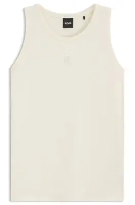 BOSS Slim-fit Embroidered Cotton Tank Top