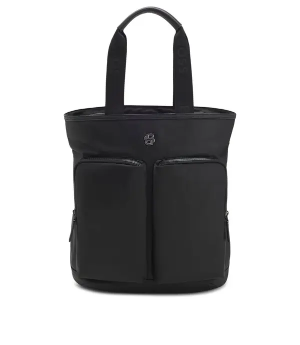 BOSS Double B Monogram Tote Backpack - Black