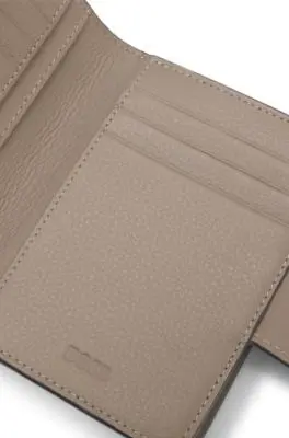 BOSS Leather Wallet With Logo Lettering - Brown