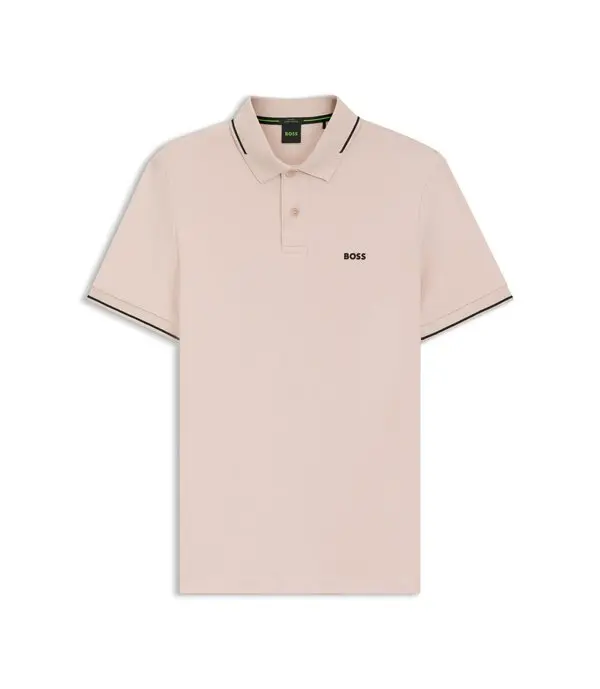 BOSS Slim-fit Cotton Polo Shirt - Light Orange