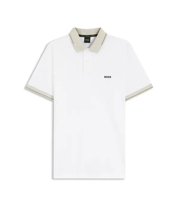 BOSS Slim-fit Cotton Polo Shirt - White