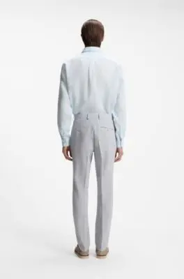 BOSS Regular-fit Linen Button-down Shirt