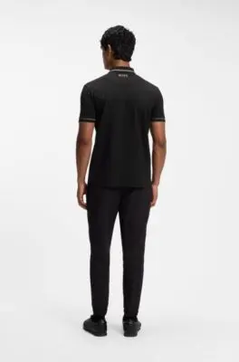 BOSS The Open Active Paddy Polo Shirt In Performance Pique - Black