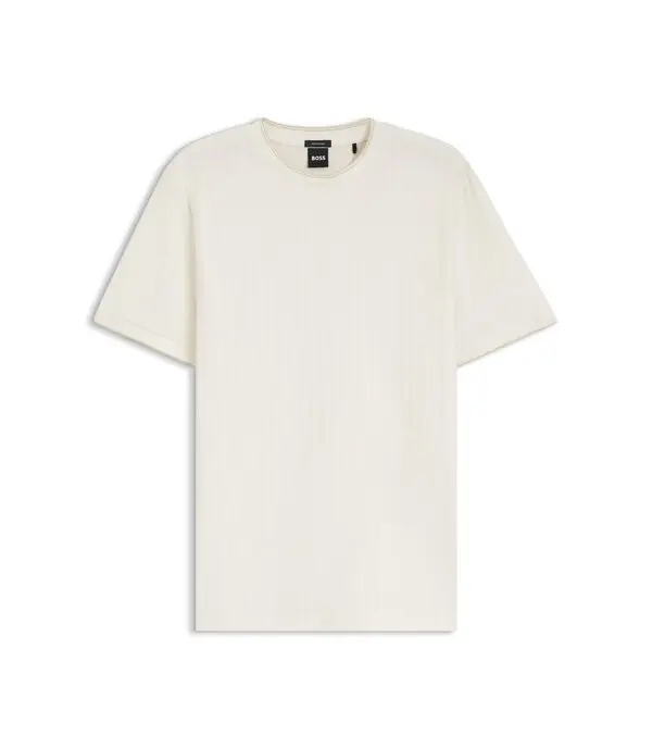 BOSS Regular-fit T-shirt In Striped Cotton