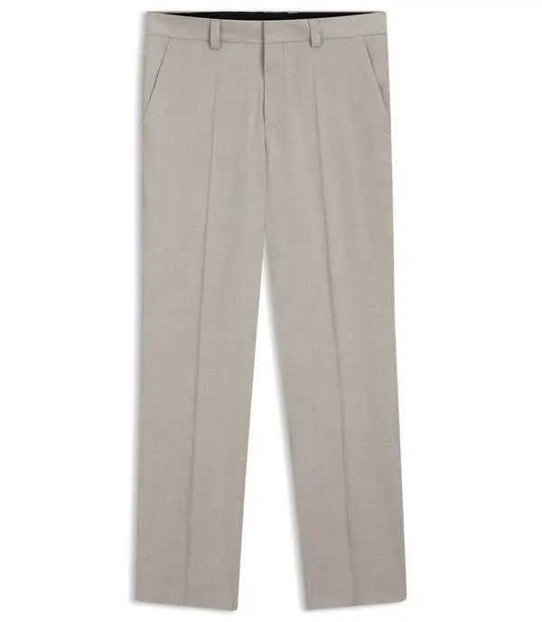 Hugo Stretch Twill Modern Fit Formal Pants - Beige